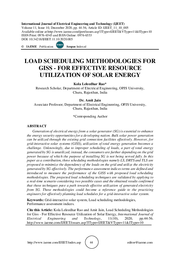 (PDF) Load Scheduling Methodologies for Giss -For Effective Resource ...