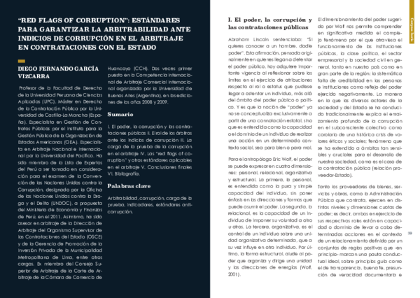 (PDF) “Red Flags of Corruption”: Estándares para garantizar la ...