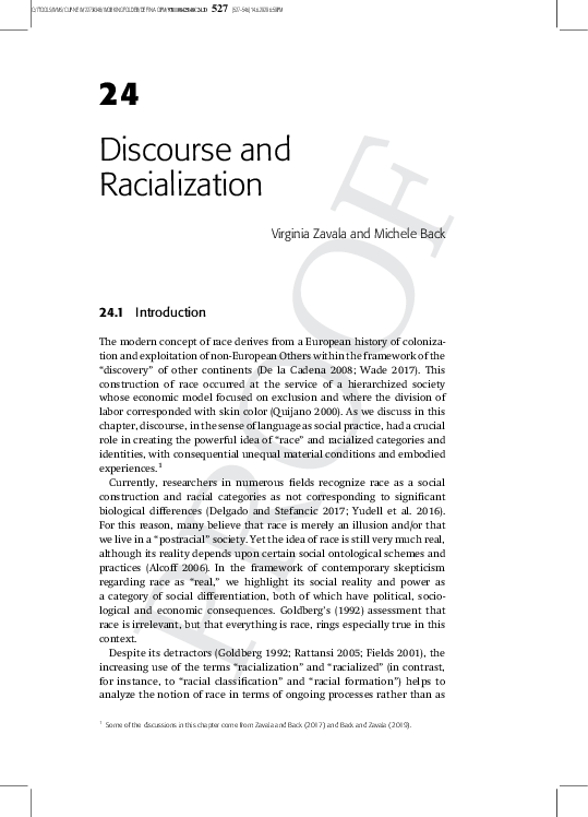(PDF) Discourse and Racialization