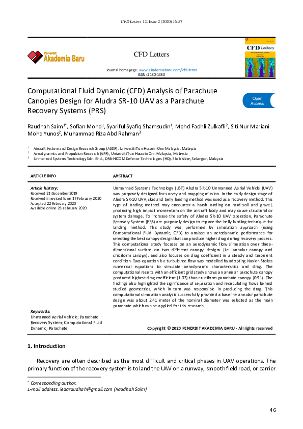 (PDF) CFD Letters Computational Fluid Dynamic (CFD) Analysis of ...