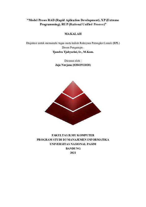(DOC) Model Proses RAD (Rapid Aplication Development), XP (Extreme ...