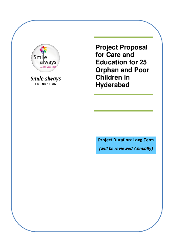 (PDF) Project Proposal for Care and Education for 25 Orphan and Poor ...
