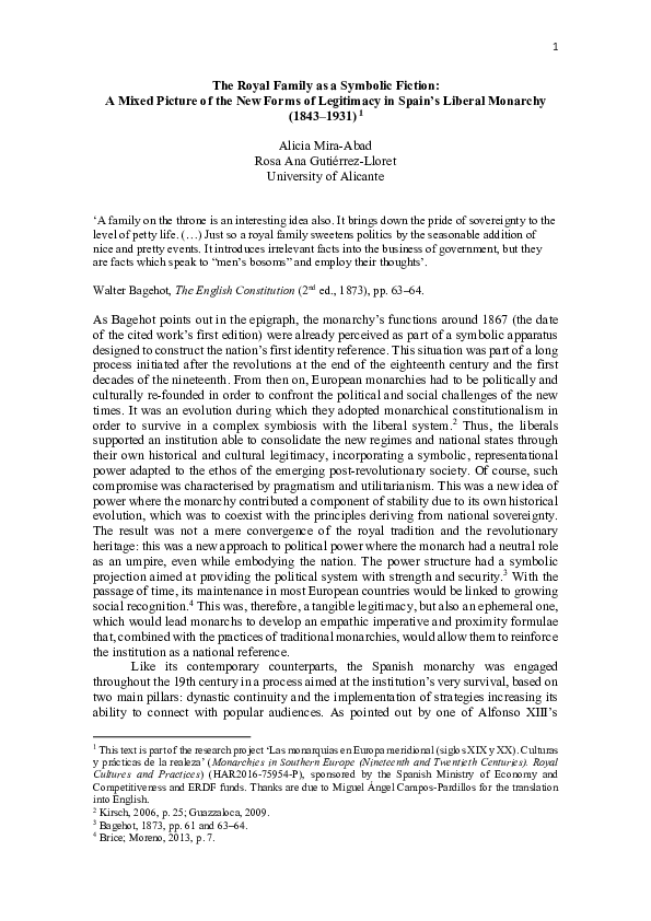 (PDF) The Royal Family as a Symbolic Fiction: A Mixed Picture of the ...