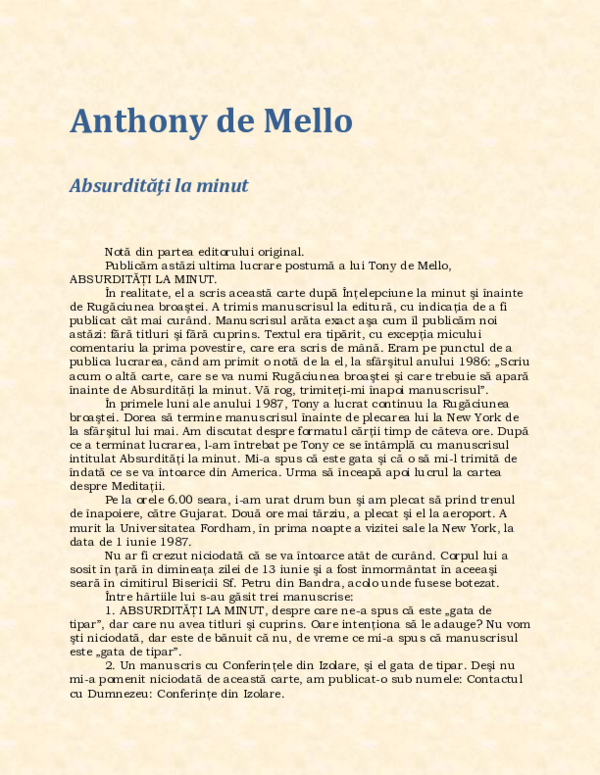 (PDF) Anthony de Mello