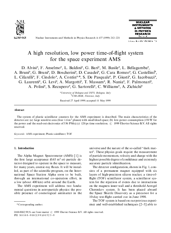 (PDF) A high resolution, low power time-of-flight system for the space ...