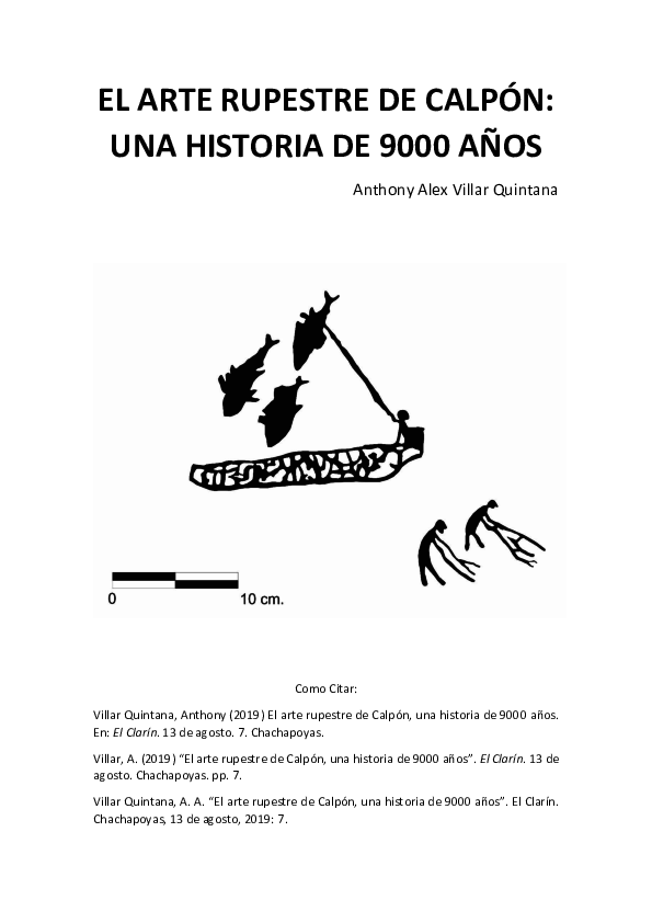 (PDF) EL ARTE RUPESTRE DE CALPÓN: UNA HISTORIA DE 9000 AÑOS - Anthony ...