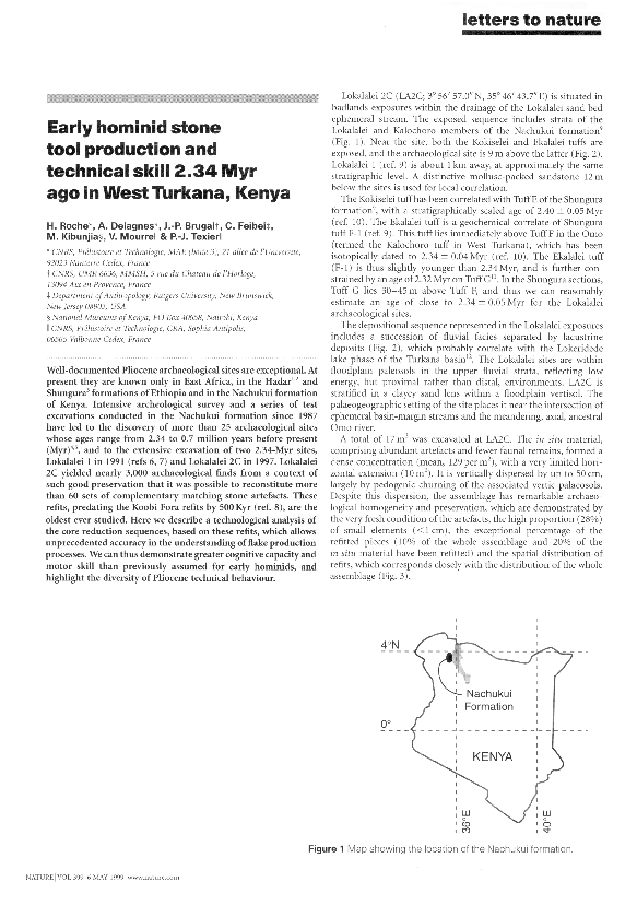 (PDF) Early hominid stone tool production and technical skill 2.34 Myr ...