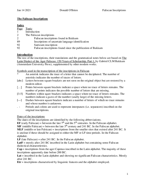 (PDF) Faliscan Inscriptions 2021-01-14