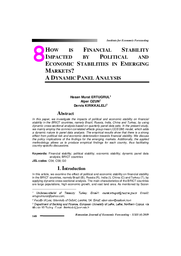 (PDF) FINANCIAL STABILITY IMPACTED ECONOMIC STABILITIES IN EMERGING ...