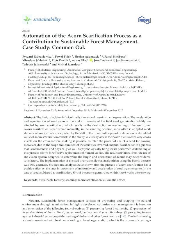 (PDF) Automation of the Acorn Scarification Process as a Contribution ...