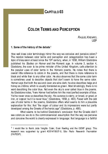 (PDF) Color terms and perception