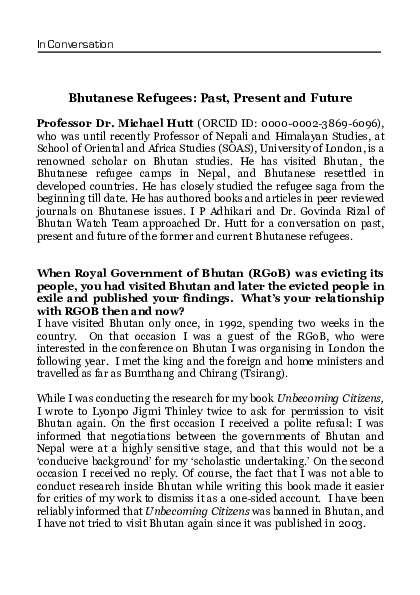 (PDF) Interview with Michael Hutt