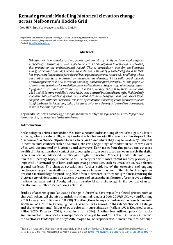 (PDF) Remade ground: Modelling historical elevation change across ...