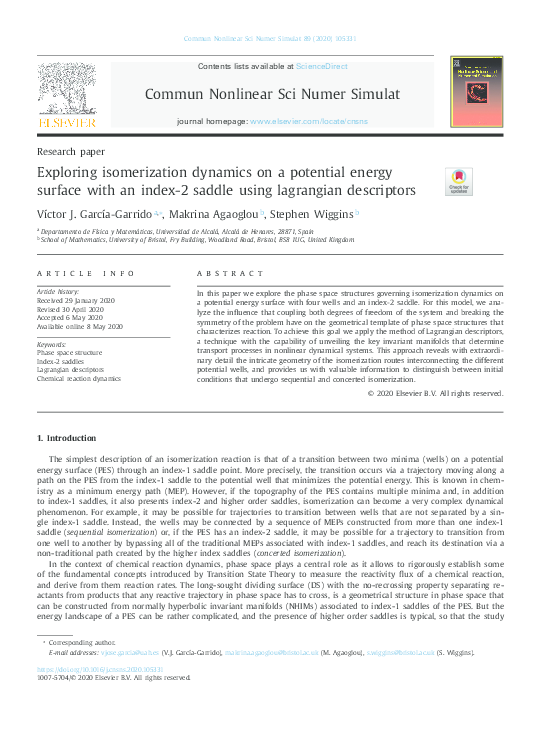 (PDF) Exploring isomerization dynamics on a potential energy surface with an index-2 saddle ...