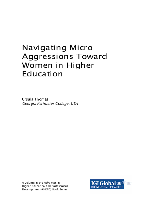 (PDF) Navigating Micro- Aggressions Toward Women in Higher Education