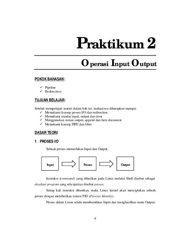(PDF) Praktikum 2 Operasi Input Output
