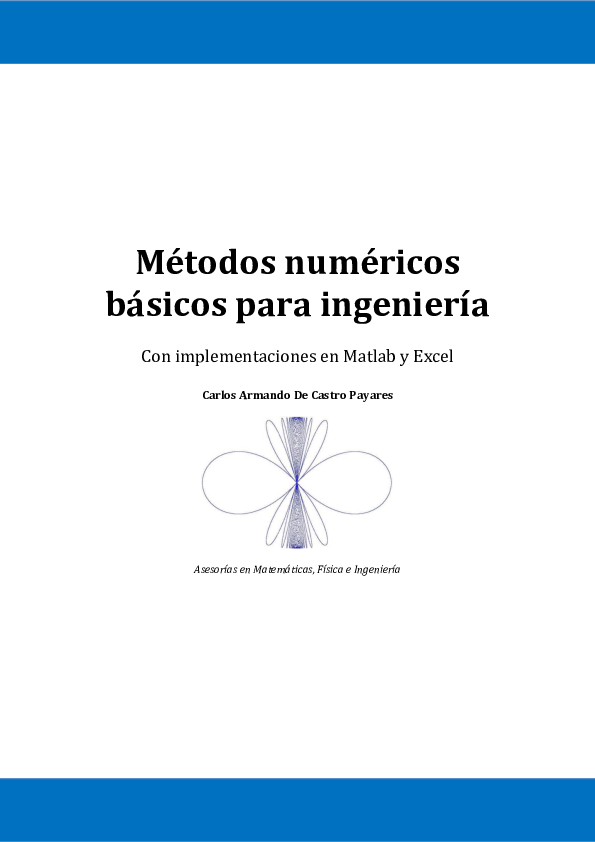 (PDF) Métodos numéricos básicos para ingeniería - Con implementaciones en Matlab y Excel
