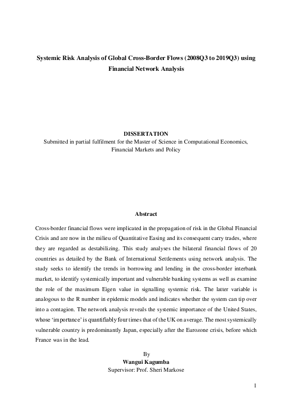 (PDF) Systemic Risk Analysis of Global Cross-Border Flows (2008Q3 to ...