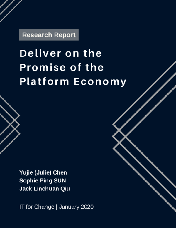 (PDF) Delivery on the Promise of the platform economy - A research report