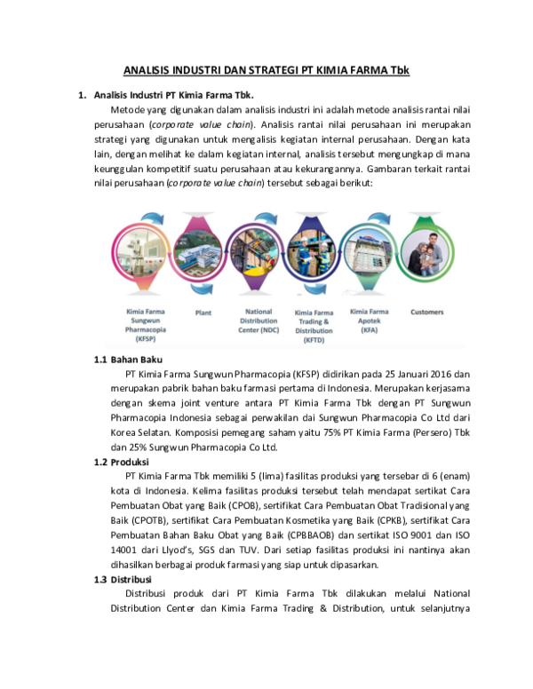 (PDF) ANALISIS INDUSTRI DAN STRATEGI PT KIMIA FARMA Tbk