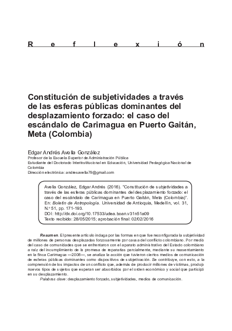(PDF) Constitución de subjetividades a través de las esferas públicas ...
