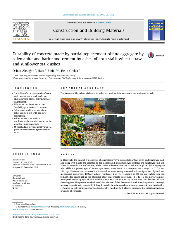 (PDF) Durability of concrete made by partial replacement of fine ...