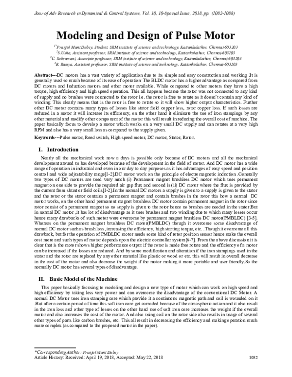 (PDF) Modeling and Design of Pulse Motor