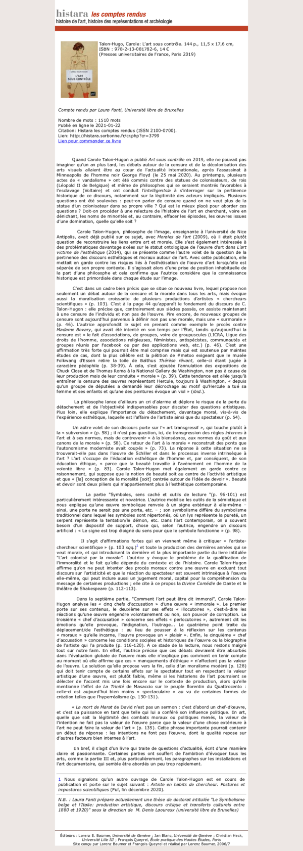 question histoire de arts