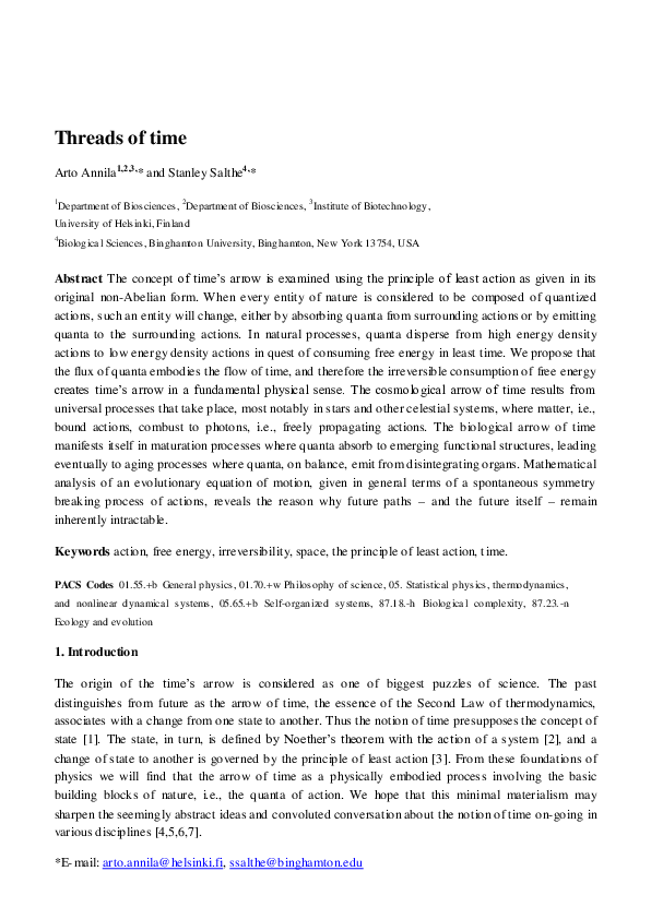 (PDF) Threads of time