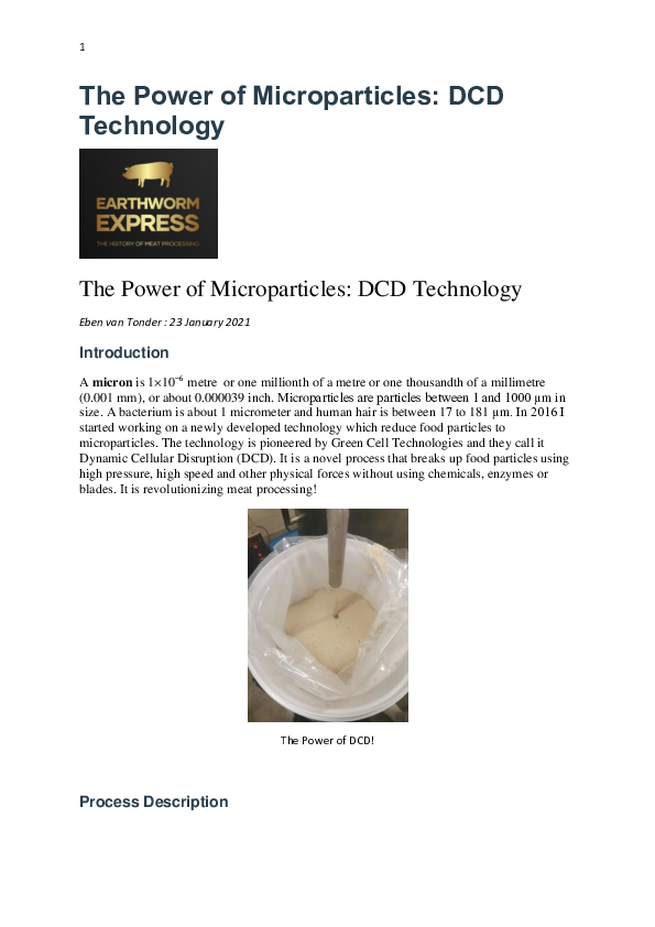 (PDF) The Power of Microparticles: DCD Technology The Power of ...