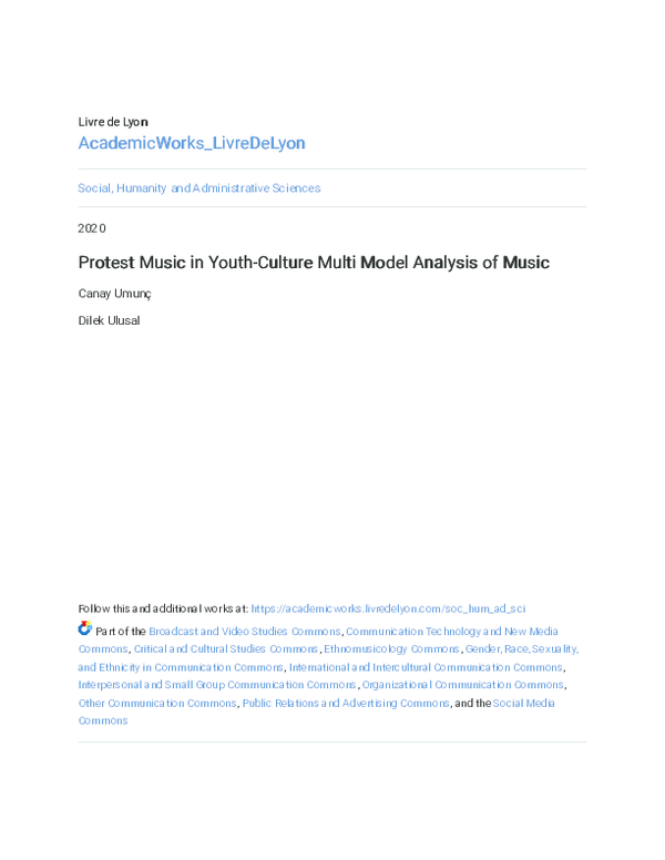(PDF) Protest Music in Youth-Culture Multi Model Analysis of Music ...