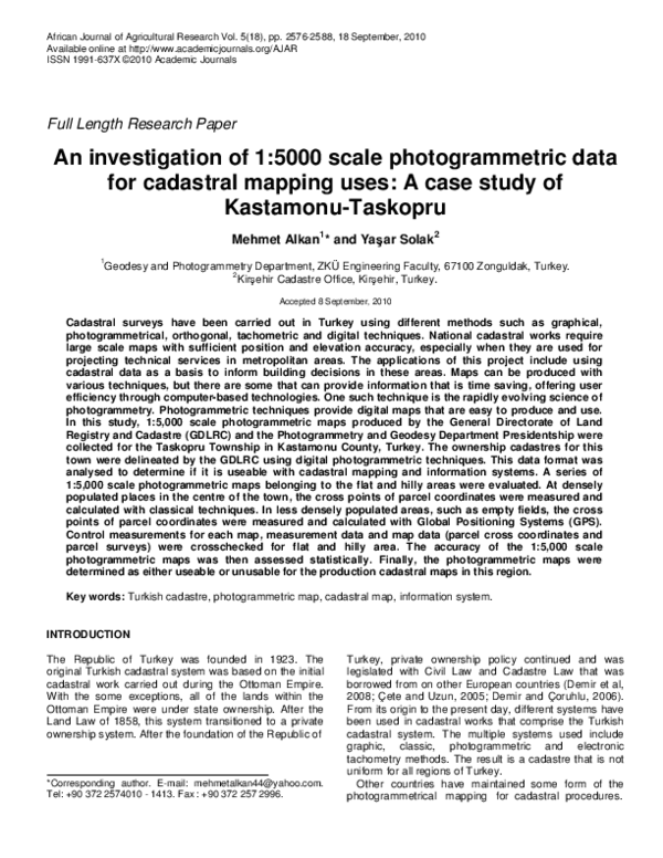 (PDF) An investigation of 1:5000 scale photogrammetric data for ...