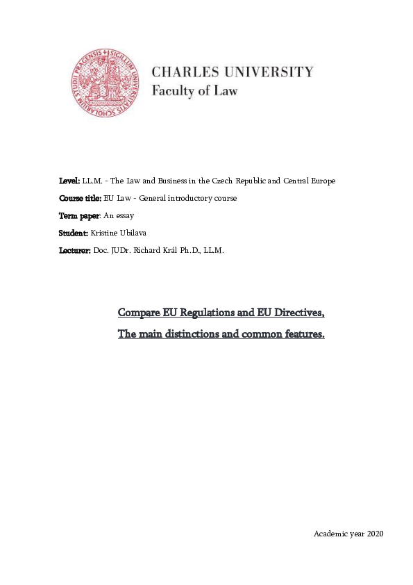 PDF Compare EU Regulations And EU Directives The Main Distinctions pdf-compare-eu-regulations-and-eu-directives-the-main-distinctions