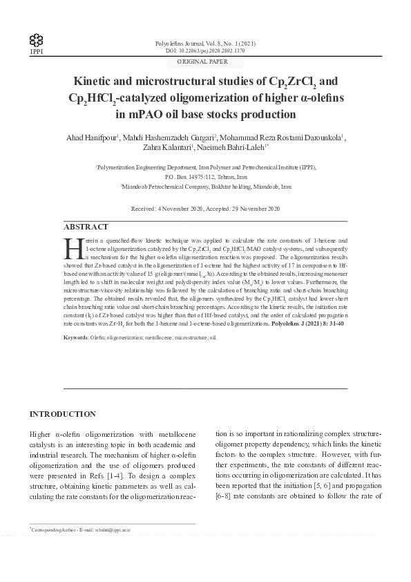 (PDF) Kinetic and microstructural studies of Cp 2 ZrCl 2 and Cp 2 HfCl ...