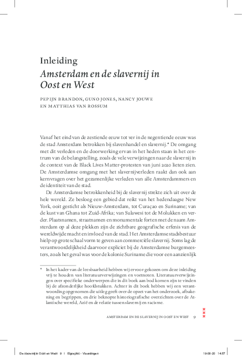 (PDF) Inleiding: Amsterdam en de slavernij in Oost en West (Pepijn ...