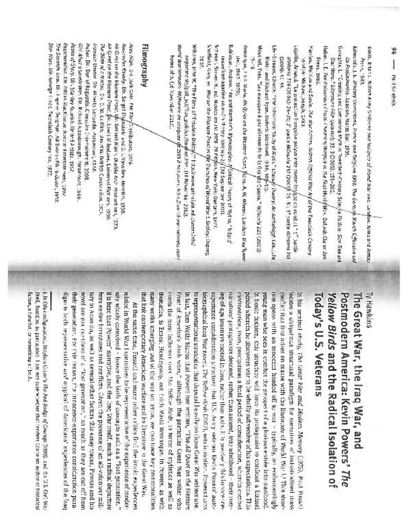 (PDF) The Great War, the Iraq War, and Postmodern America: Kevin Powers ...
