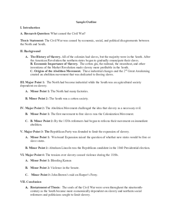 (DOC) Sample Outline
