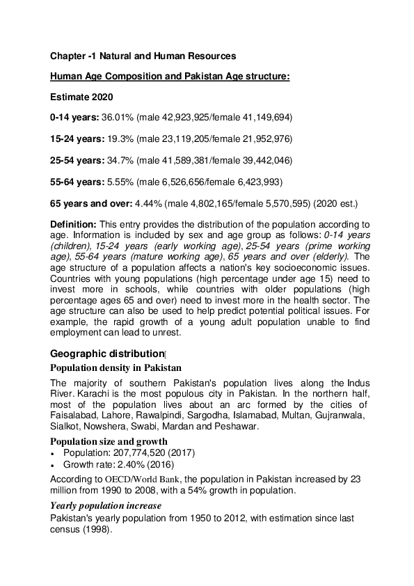 (PDF) Chapter -1 Natural and Human Resources Human Age Composition and ...