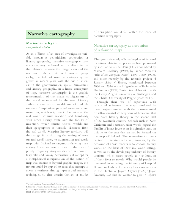 (PDF) Narrative cartography