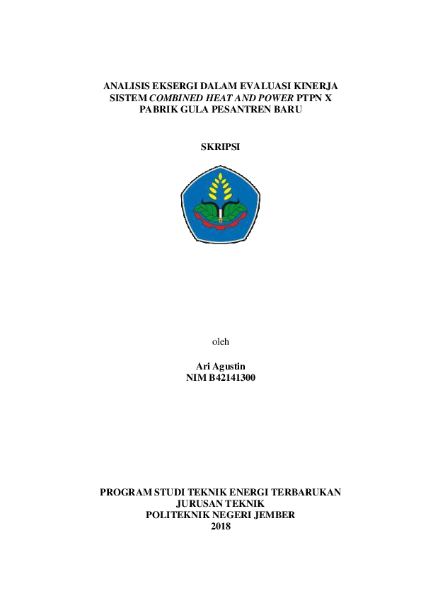 (PDF) ANALISIS EKSERGI DALAM EVALUASI KINERJA SISTEM COMBINED HEAT AND ...