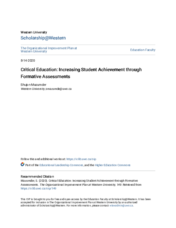 (PDF) Critical Education Increasing Student Achievement through Format