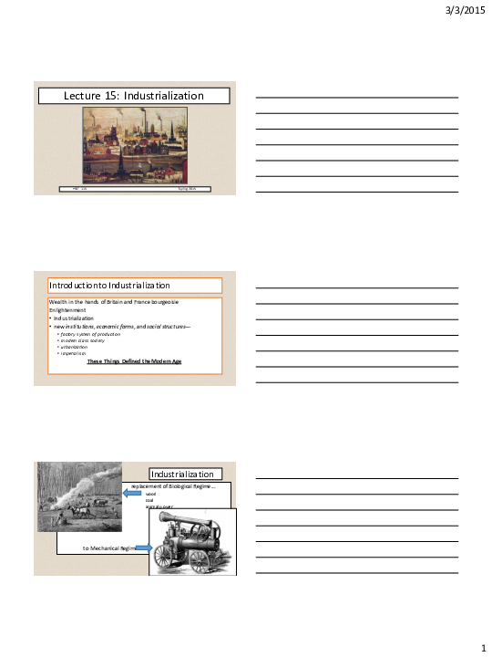 (PDF) Introduction to Industrialization