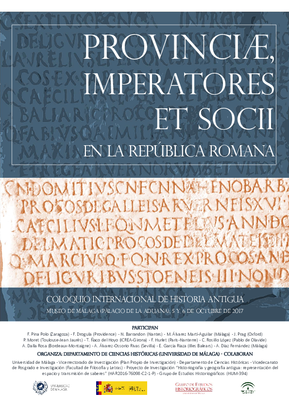 (PDF) Prouinciae, Imperatores et Socii in the Roman Republic ...