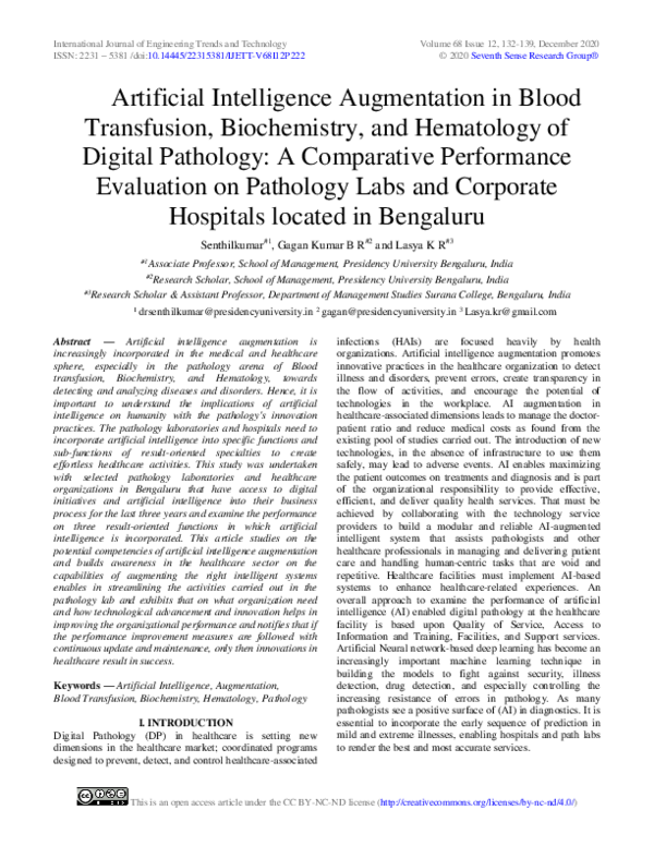(PDF) Artificial Intelligence Augmentation in Blood Transfusion ...