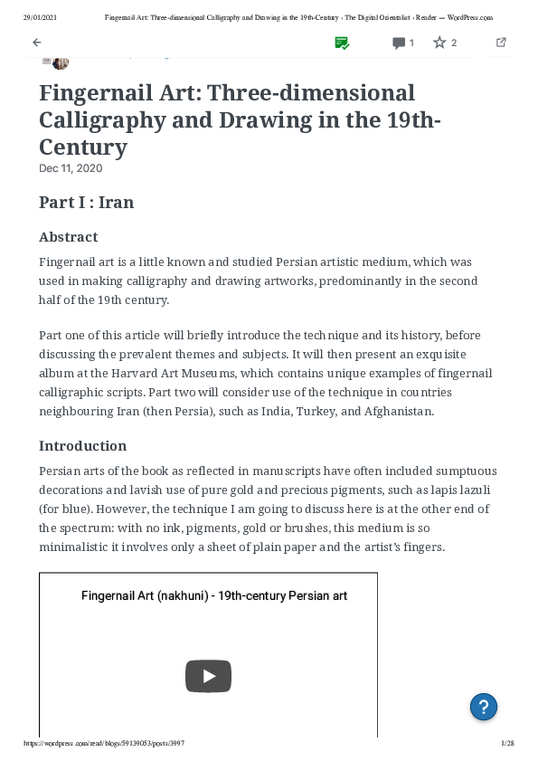 (PDF) Fingernail Art (I): Three-dimensional Calligraphy and Drawing in the 19th-Century