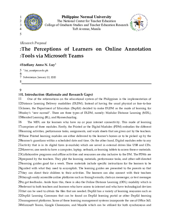 (DOC) The Perceptions of Learners on Online Annotation Tools via ...