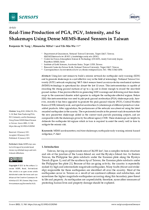 (PDF) Real-Time Production of PGA, PGV, Intensity, and Sa Shakemaps ...
