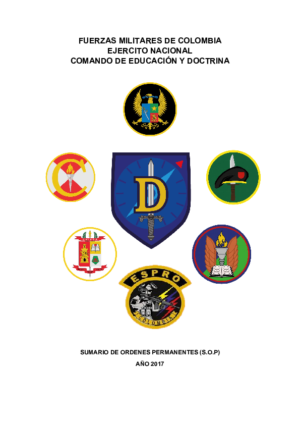 (DOC) FUERZAS MILITARES DE COLOMBIA EJERCITO NACIONAL COMANDO DE EDUCACIÓN Y DOCTRINA