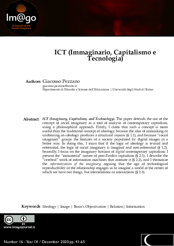 (PDF) ICT (Imaginary, Capitalism, and Technology)