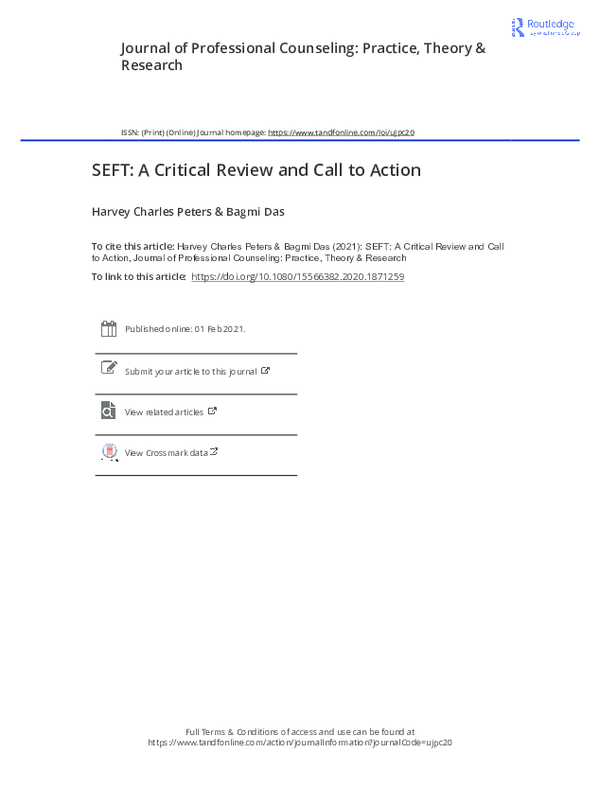 (PDF) SEFT: A Critical Review and Call to Action